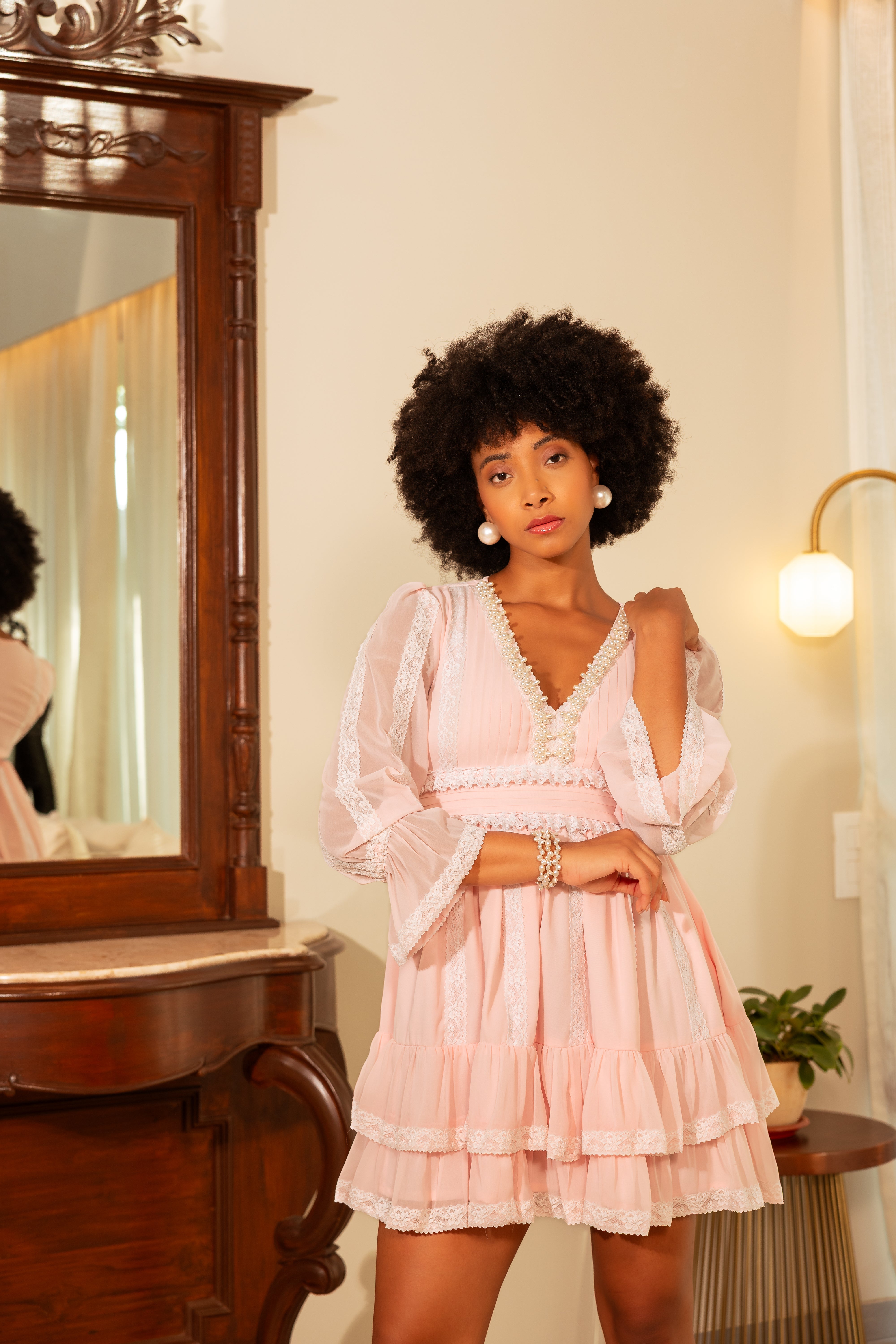 Blush Mini Dress – Marnelle